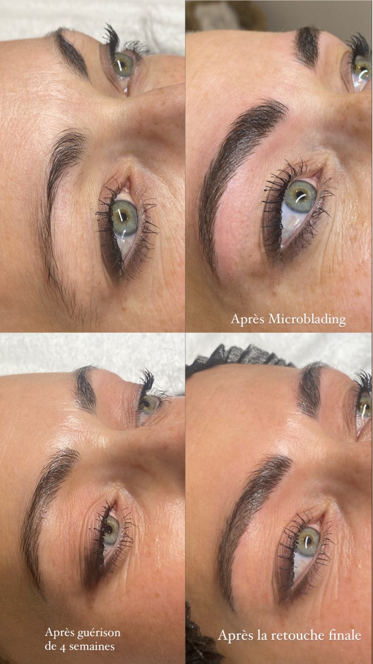 Microblading avant / après - BeautyPlace - Esthétique